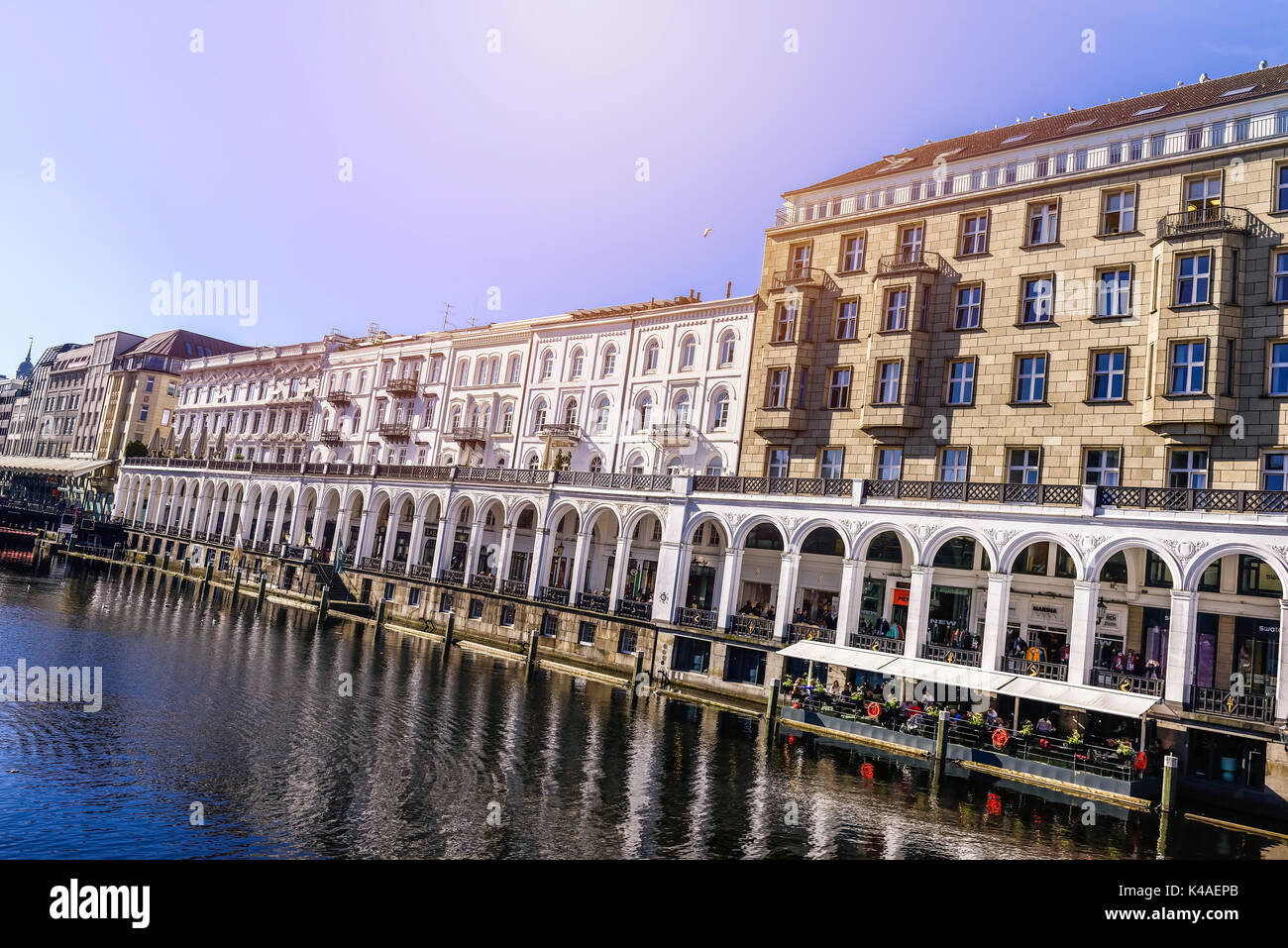 View into the arcades of the alsterarkaden hi-res stock photography and ...