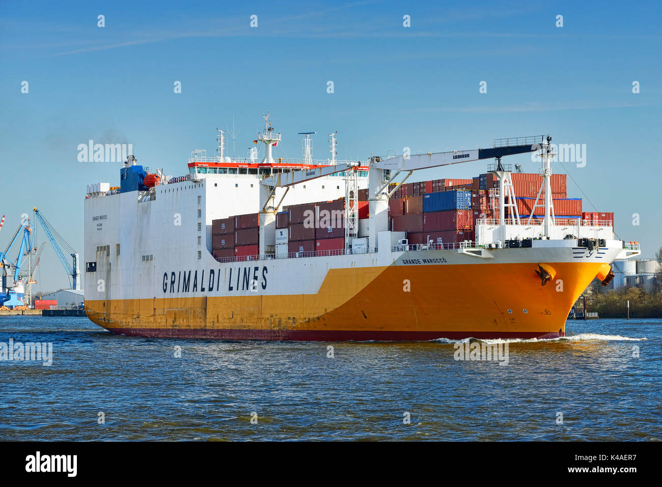 Grimaldi container ship hi-res stock photography and images - Alamy