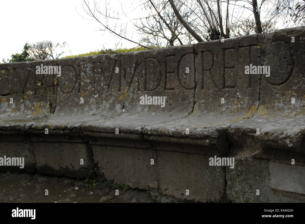 Italy. Pompeii. Roman inscription Stock Photo - Alamy