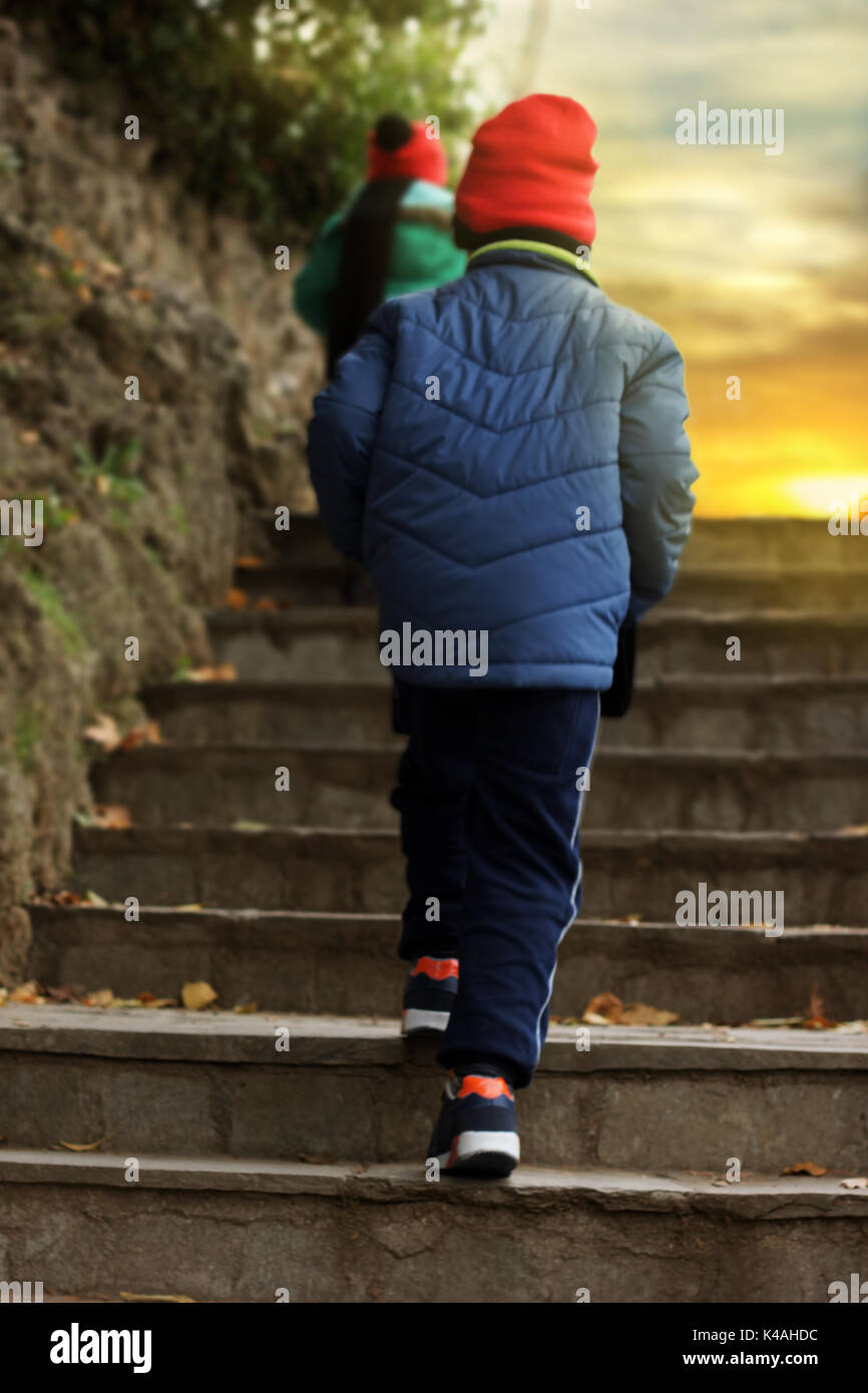Children stairs climb hi-res stock photography and images - Alamy