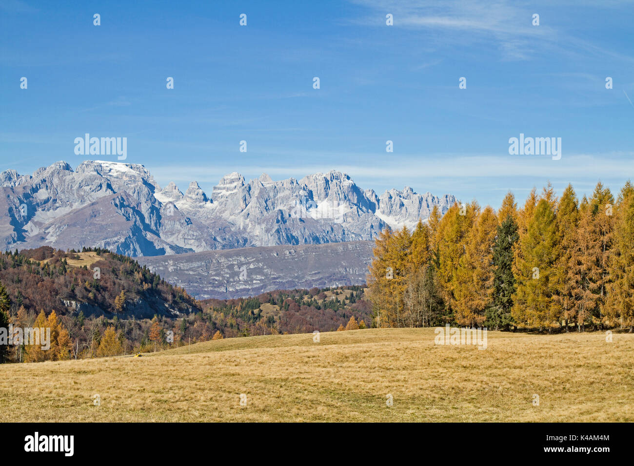 View From Monte Palon Towards The Brentago Mountain Stock Photo - Alamy