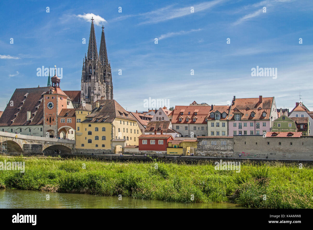 The Regensburg Cathedral St. Peter Is The Landmark Of The City Of ...