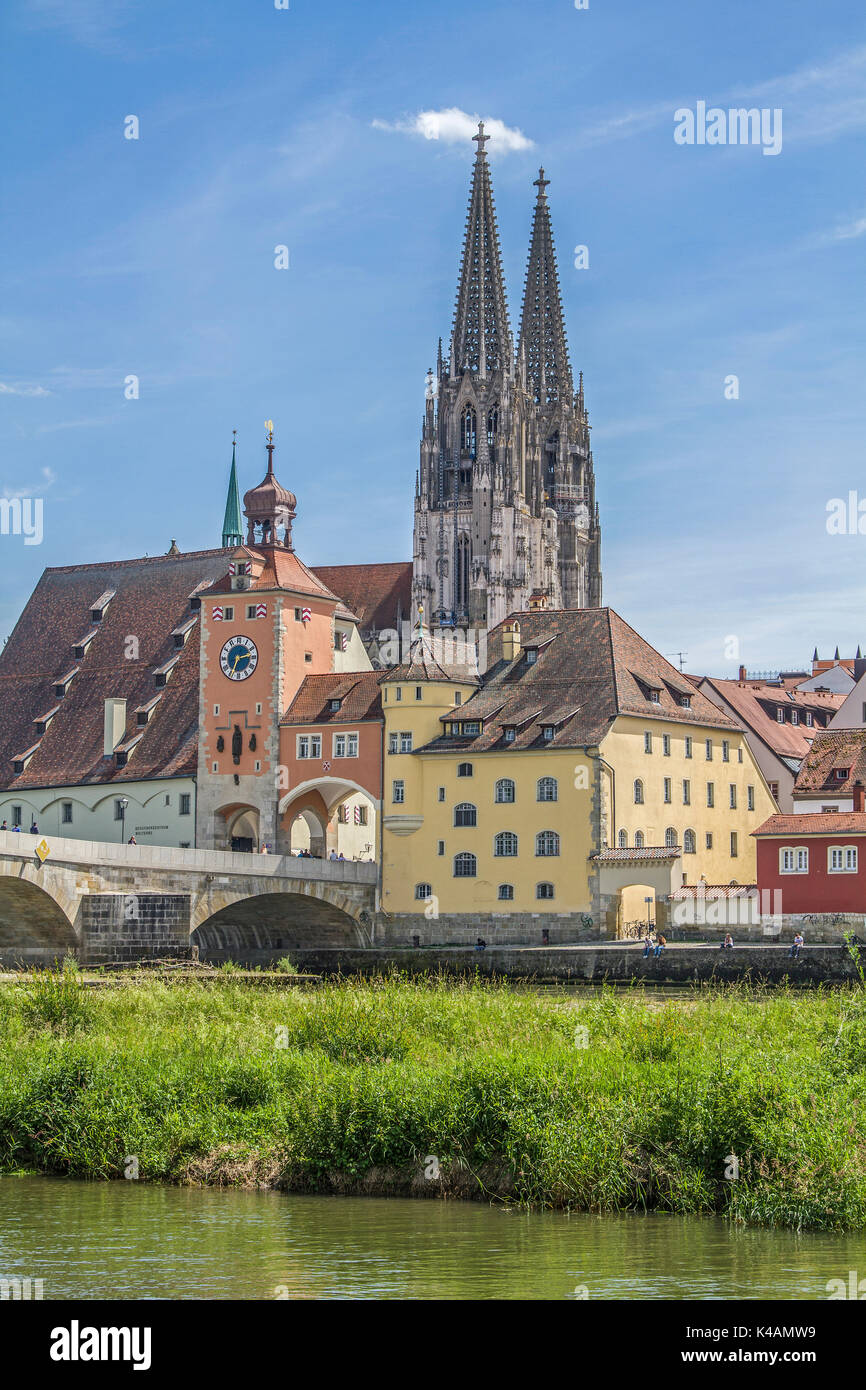 The Regensburg Cathedral St. Peter Is The Landmark Of The City Of ...