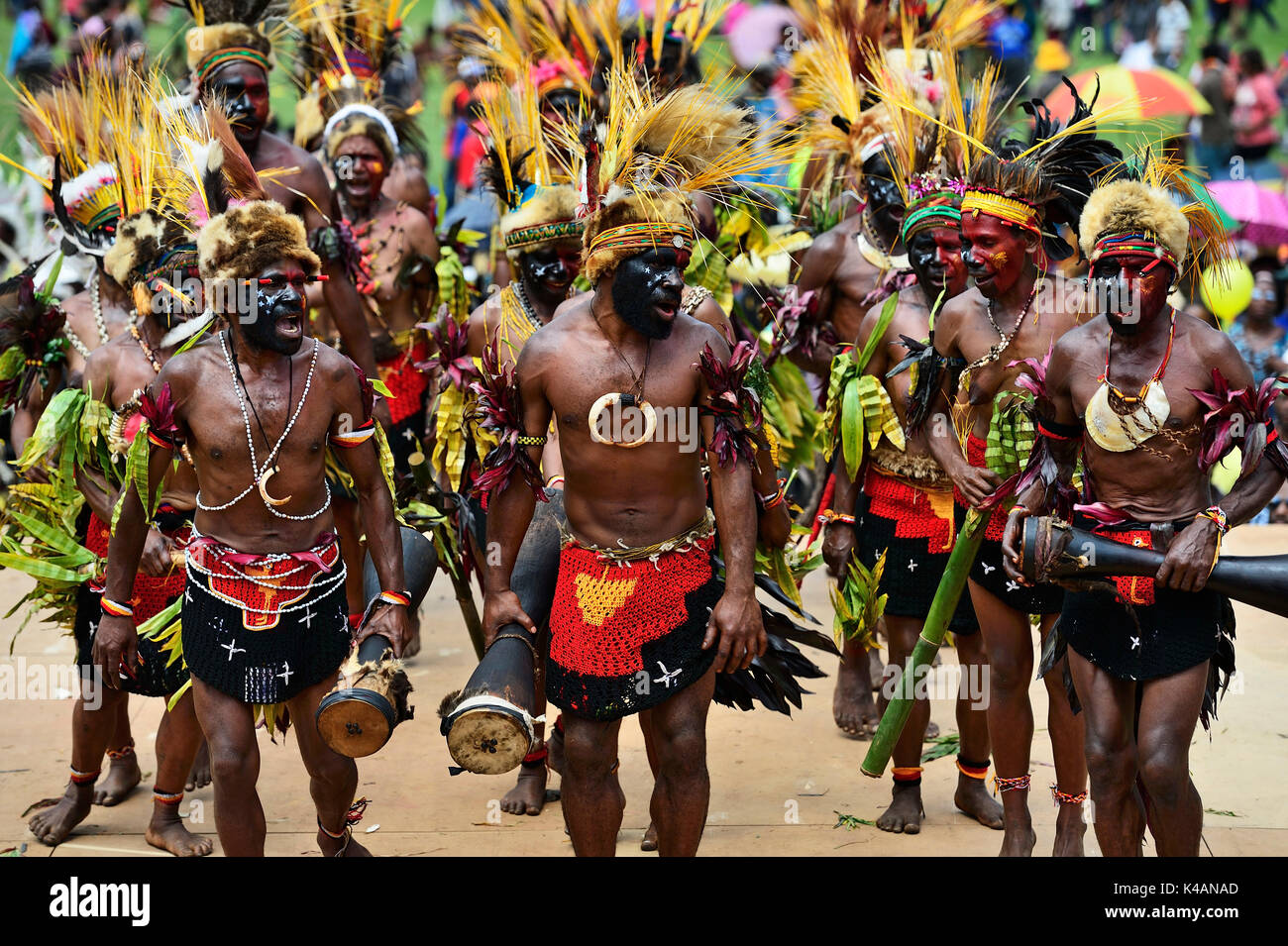 The highland tribes presenting themselves at the annual Sing Sing of ...
