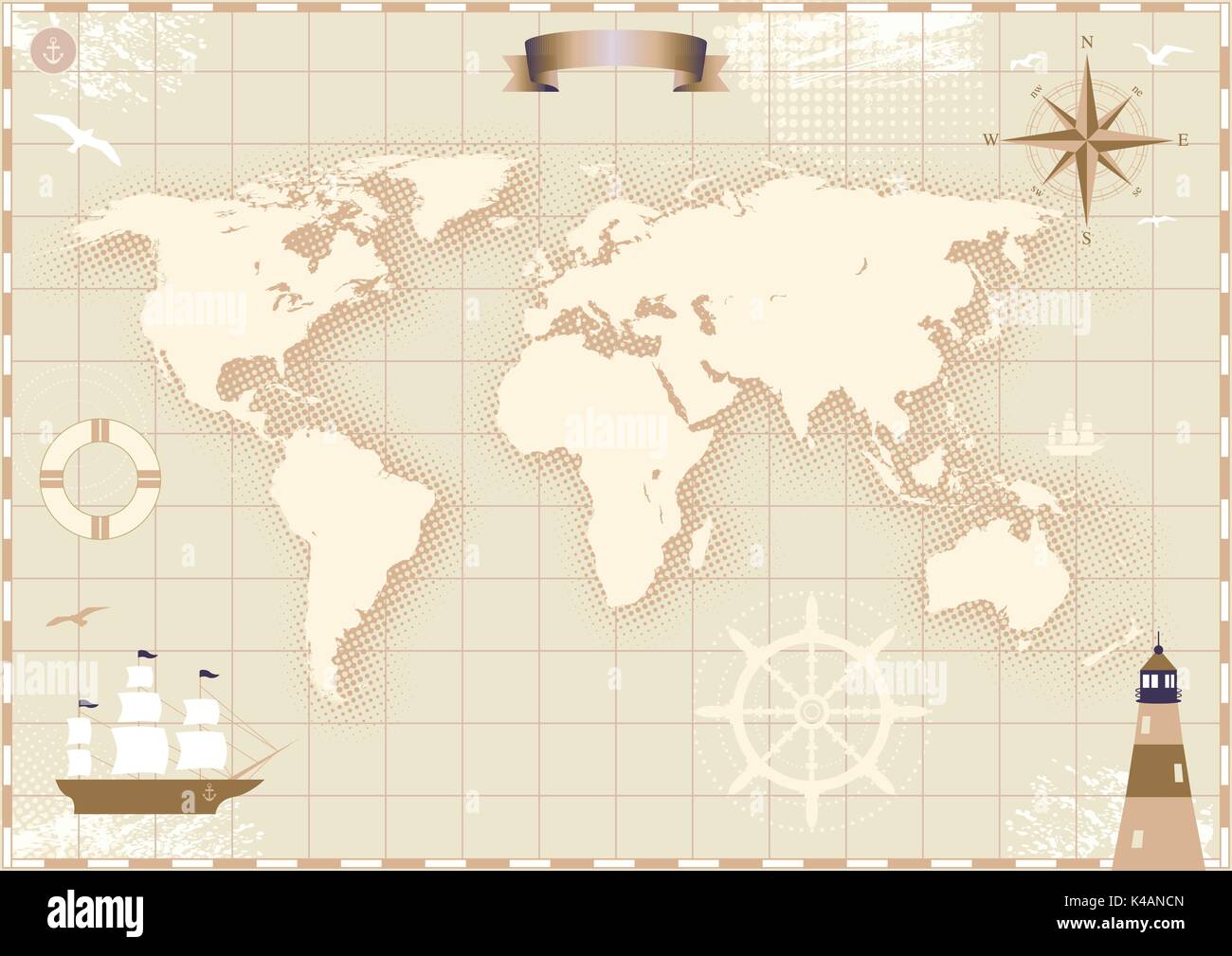 World Map Old Stock Vector Image & Art - Alamy