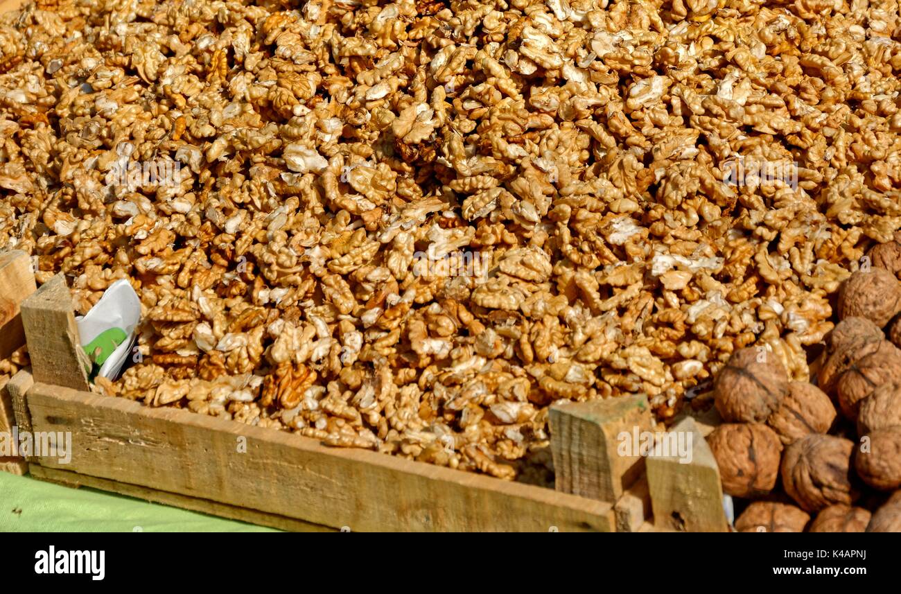 Chest full of peeled walnuts hi-res stock photography and images - Alamy