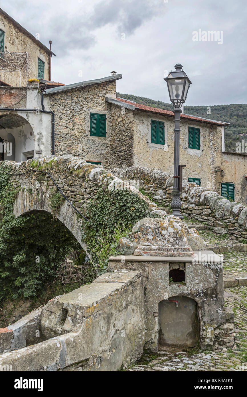 Dolcedo With The Ponte Grande, A Bridge Structure From The 13Th Century ...