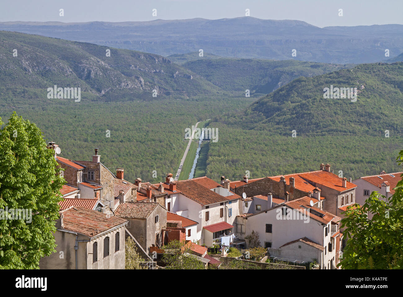 After Motovun Street And River Runs Straight Through The Mirna Valley ...