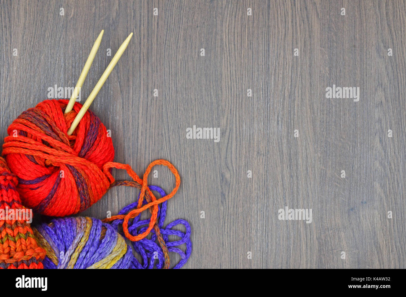 Set of knit wool accessories hi-res stock photography and images - Alamy