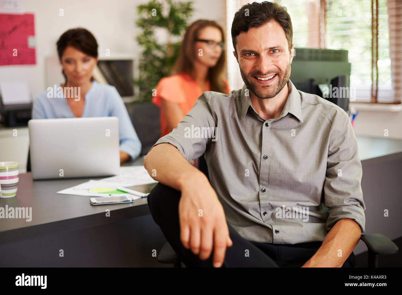 My team working very well Stock Photo - Alamy