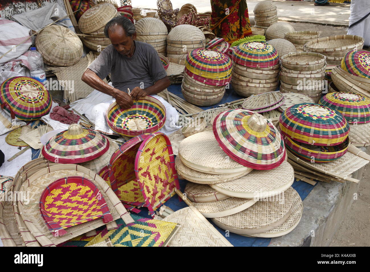 A traditional bamboo made handicrafts shop in Bangla academy Premises ...