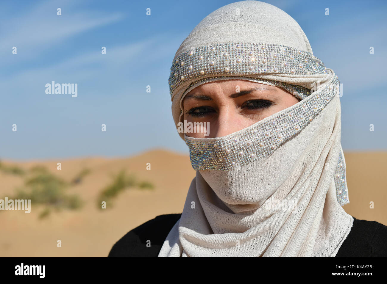 Woman With Face Veil Stock Photo - Alamy