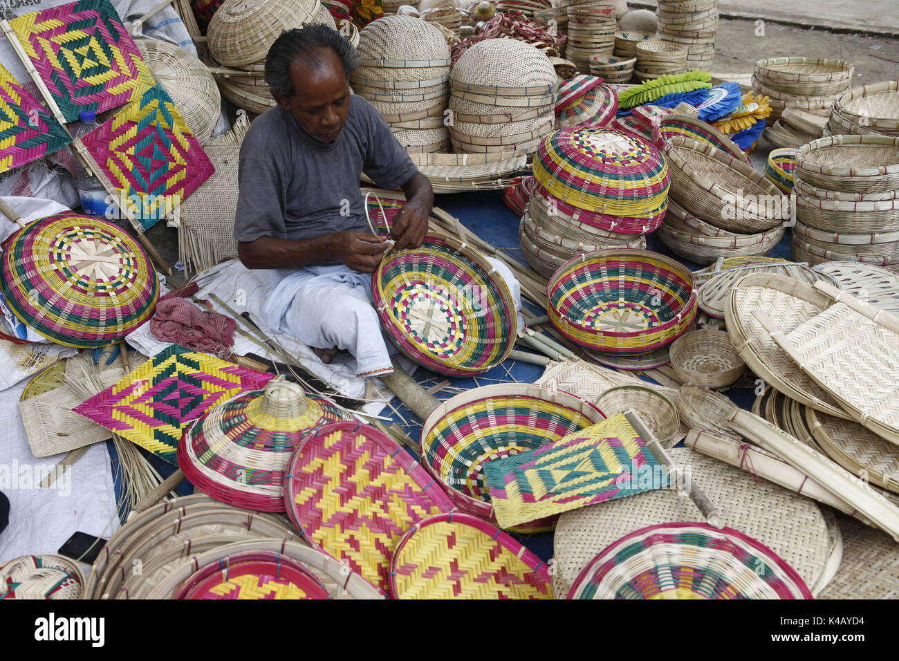 A traditional bamboo made handicrafts shop in Bangla academy Premises ...