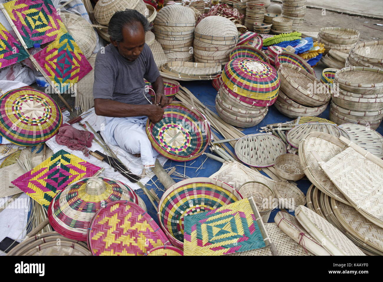 A traditional bamboo made handicrafts shop in Bangla academy Premises ...