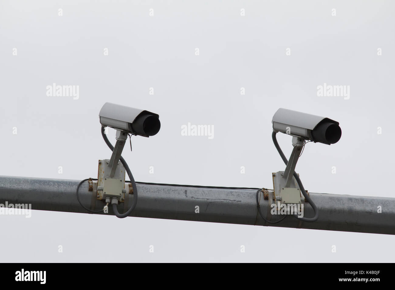 CCTV Camera on the street infrastructure - telephoto, close up Stock ...