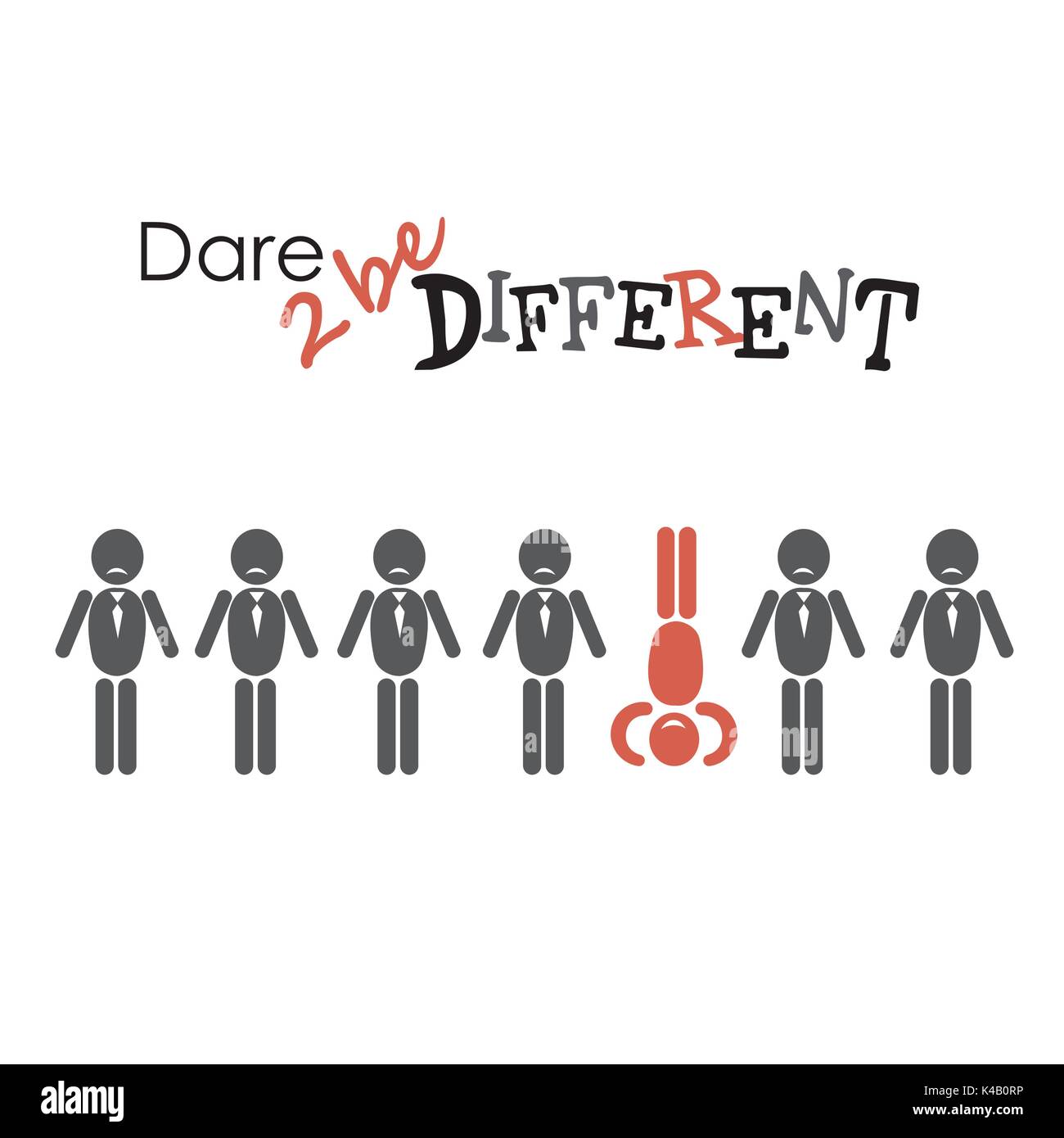 illustration of people icons, be different, vector illustration Stock ...