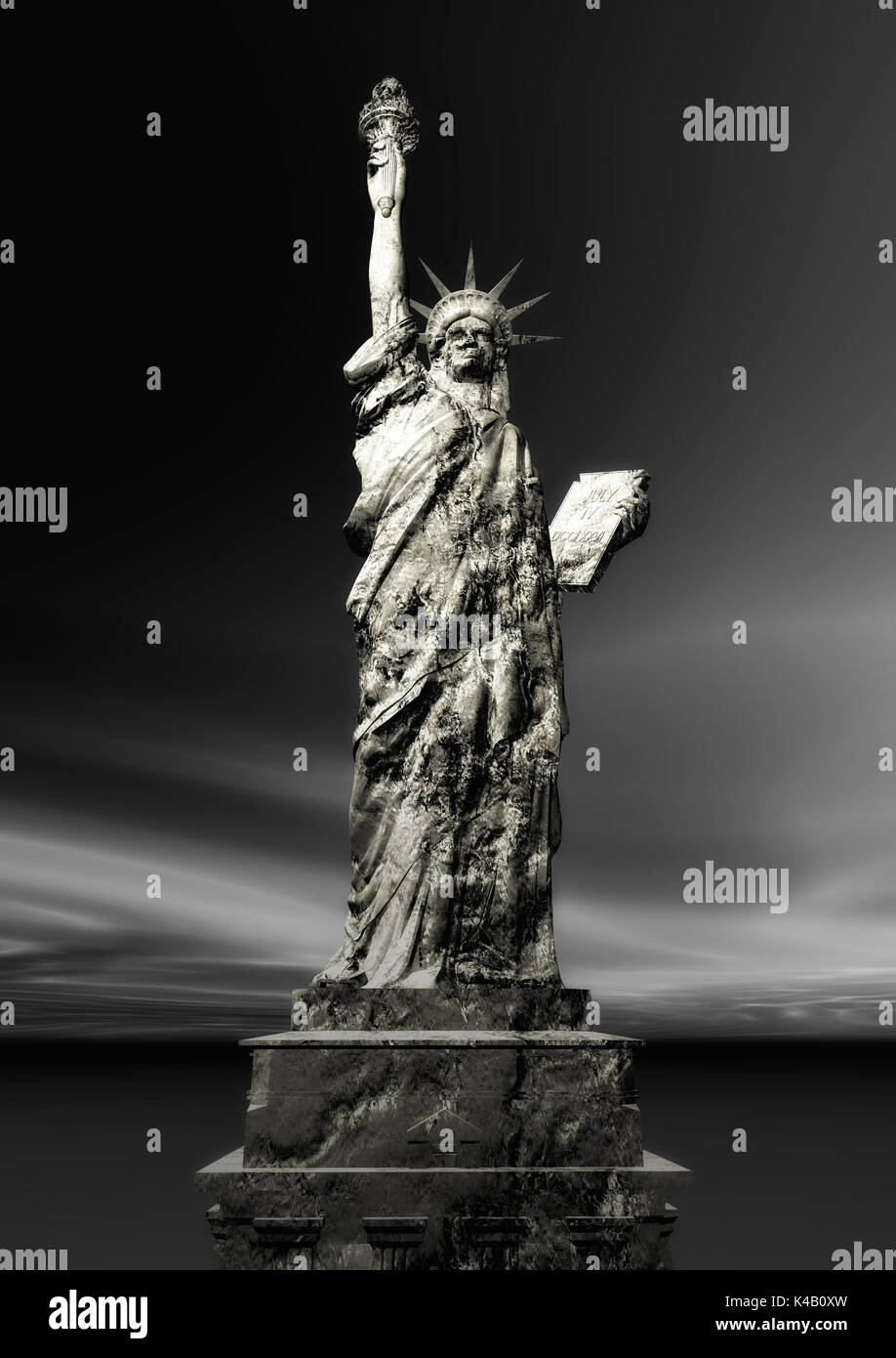 Digital rendering of the statue of liberty hi-res stock photography and ...