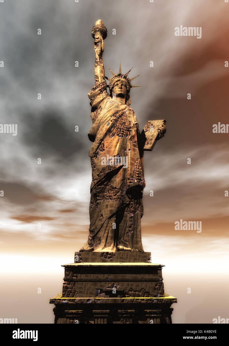 Digital Rendering Of The Statue Of Liberty Stock Photo - Alamy