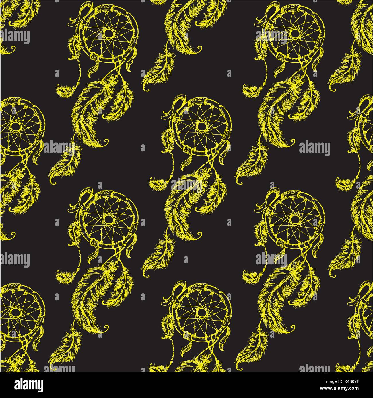 Dreamcatcher pattern Stock Vector Images - Alamy