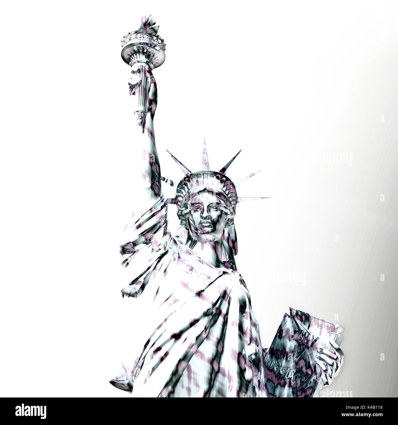 Digital Rendering Of The Statue Of Liberty Stock Photo - Alamy