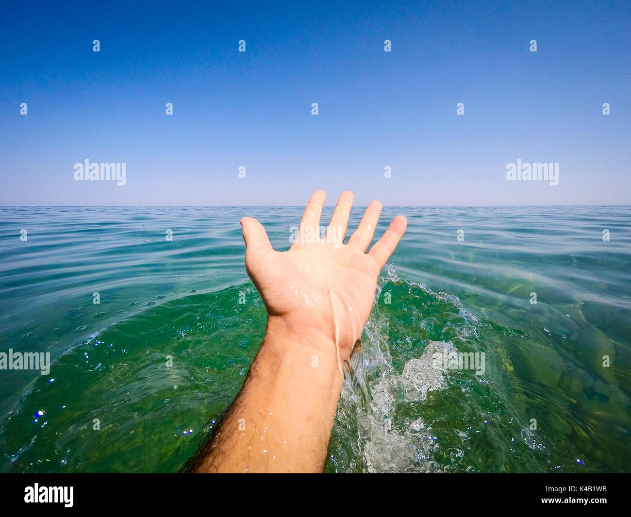 clean sea water - summertime - Sicily mediterranean sea Stock Photo - Alamy