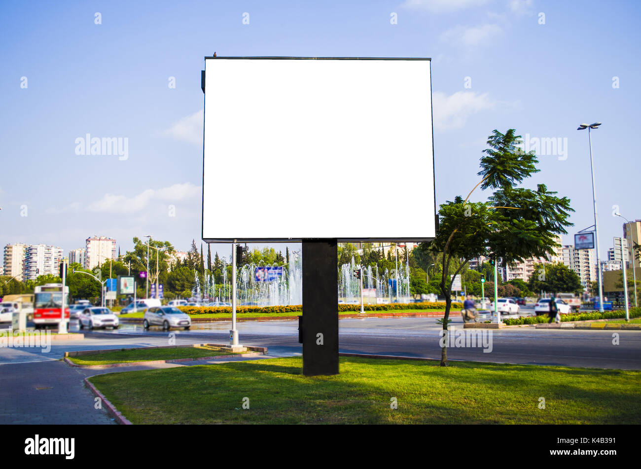 Blank White billboard Stock Photo - Alamy