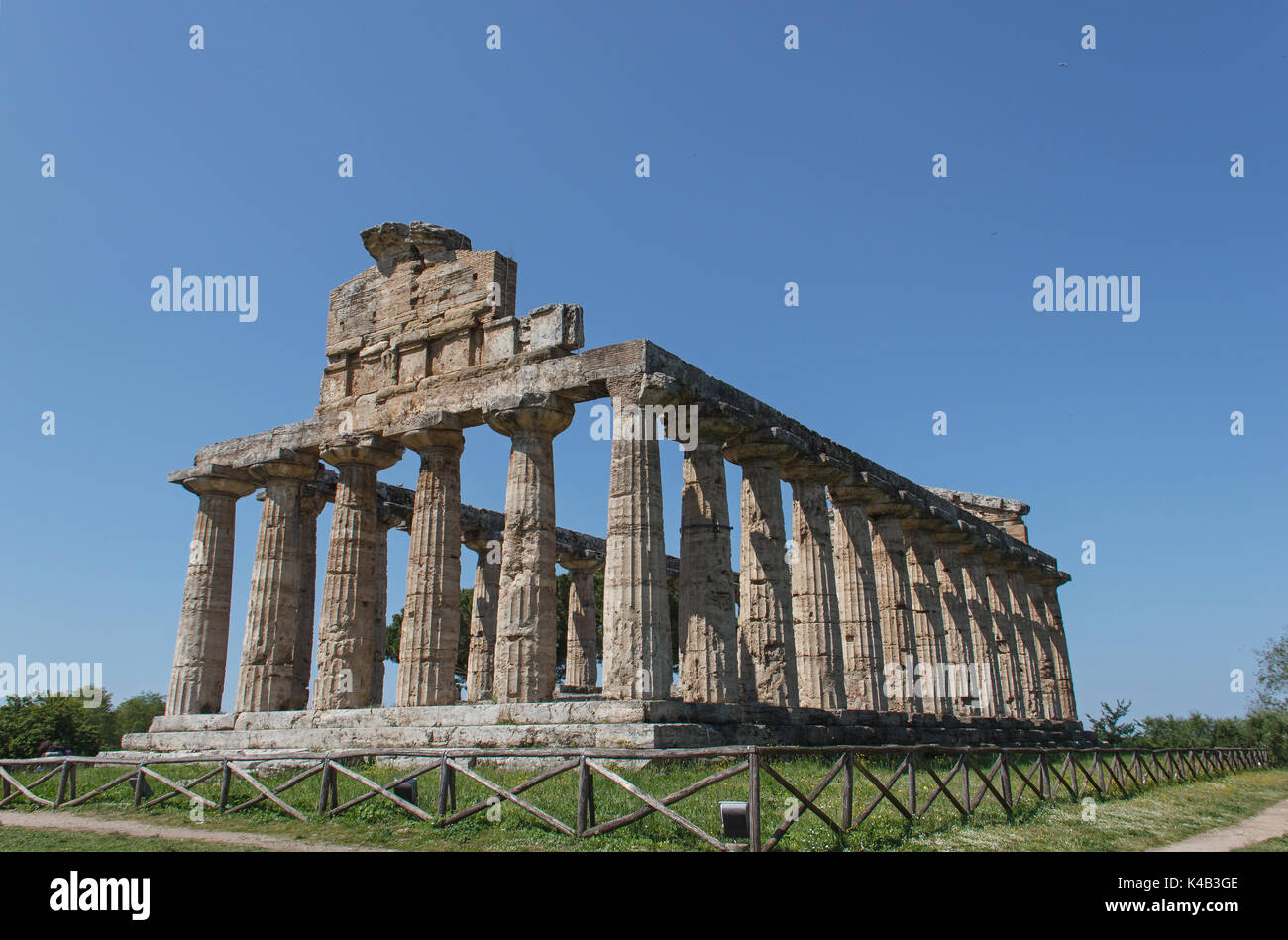 Athena Temple In Paestum, Italy Stock Photo - Alamy