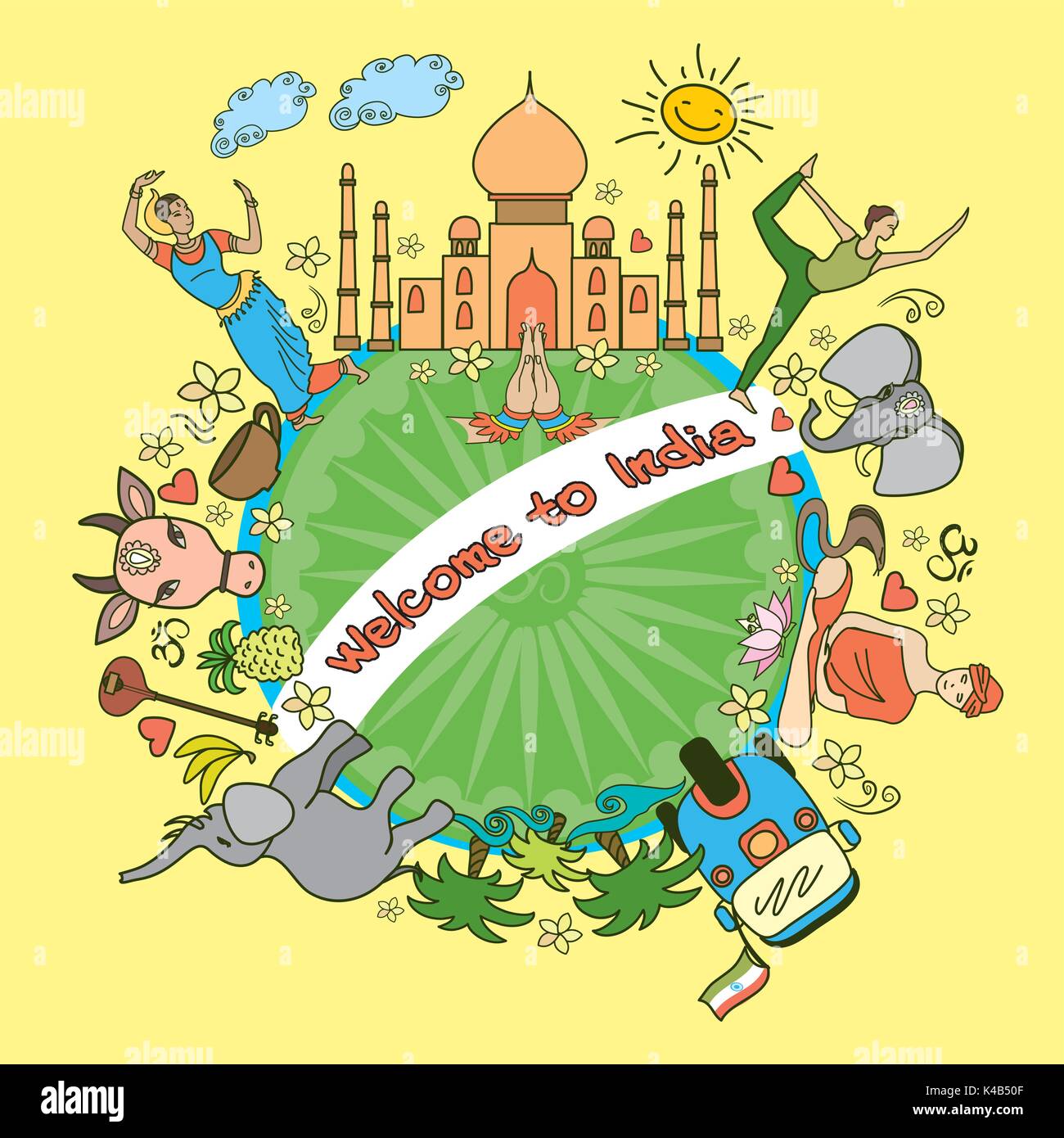 Indian Welcome Sign Clipart