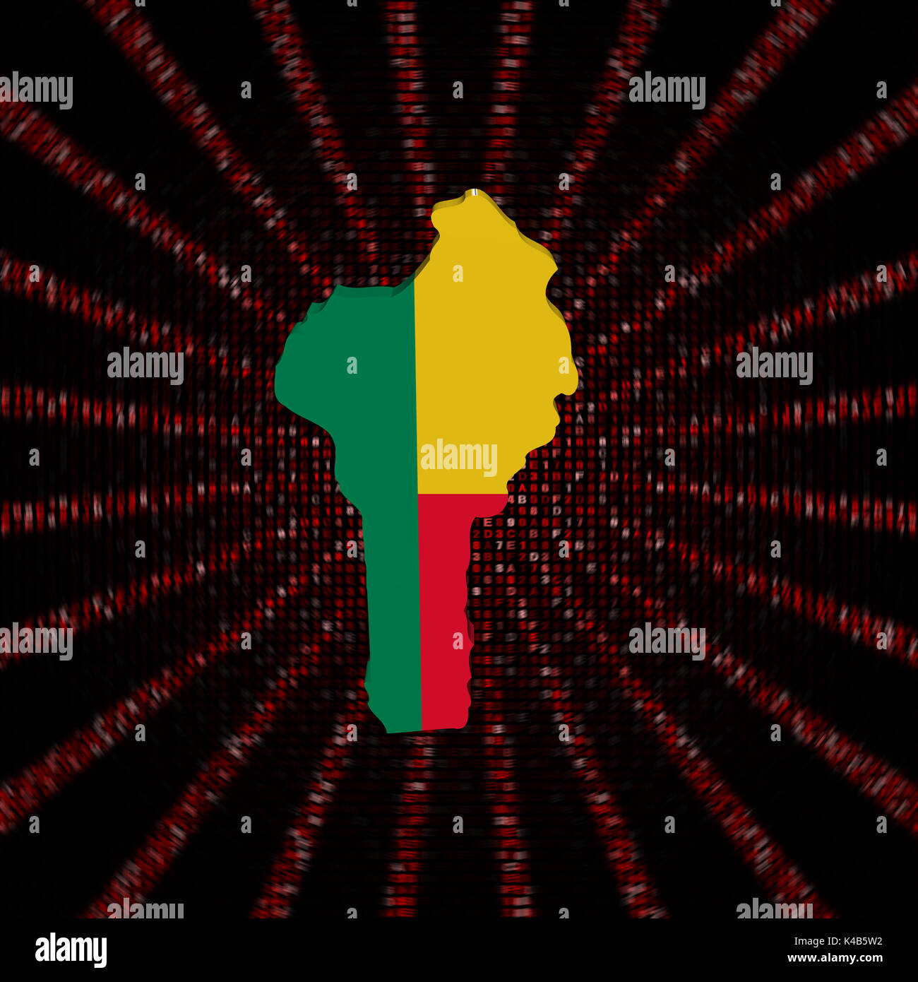 Benin digital map hi-res stock photography and images - Alamy