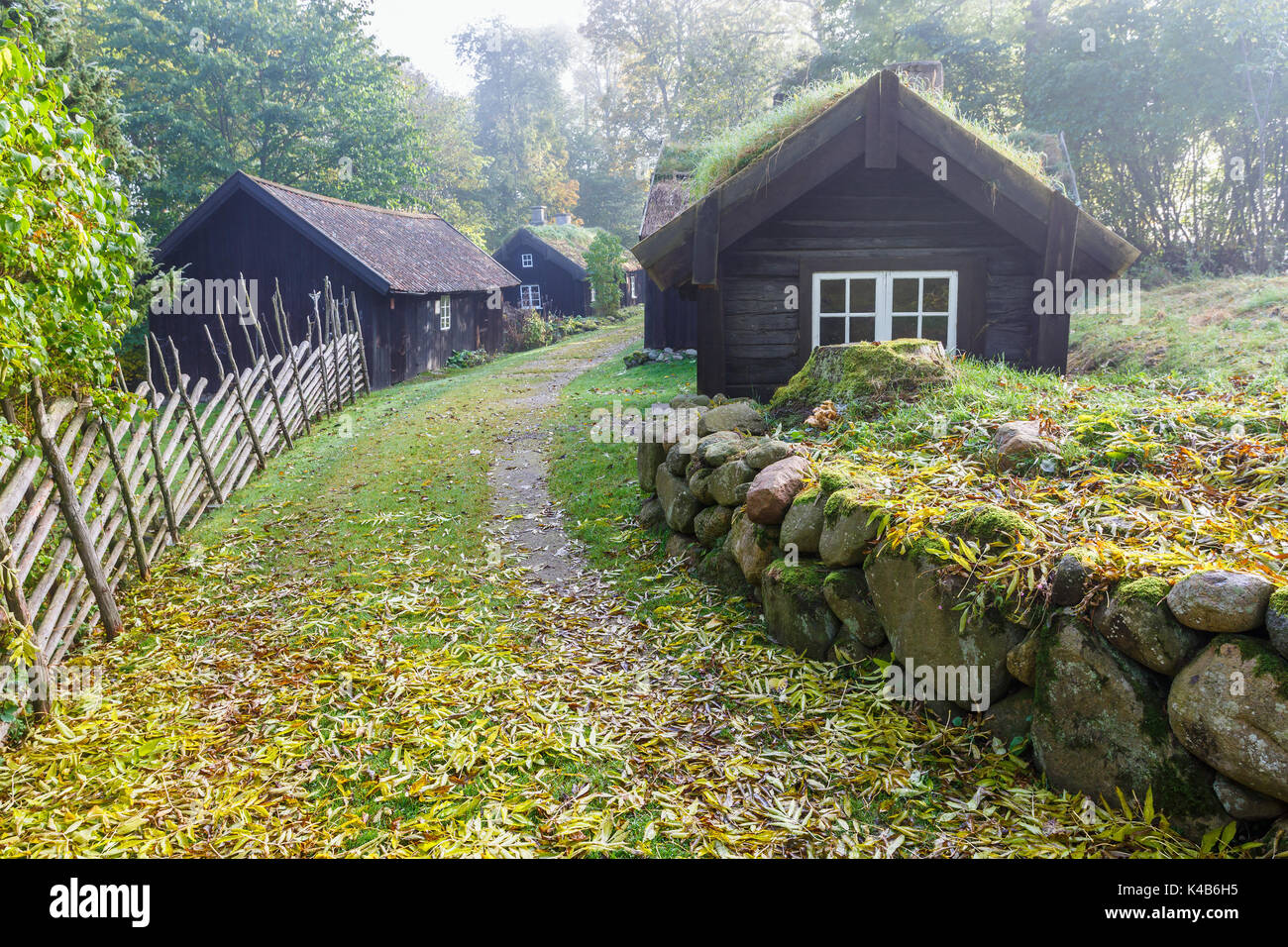 Old rural village with cottages Stock Photo - Alamy