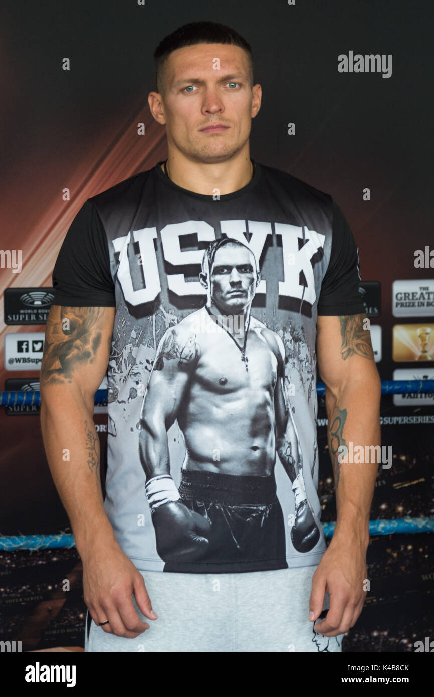 Berlin, Germany. 5th Sep, 2017. Aleksandr Usyk during a smal training ...