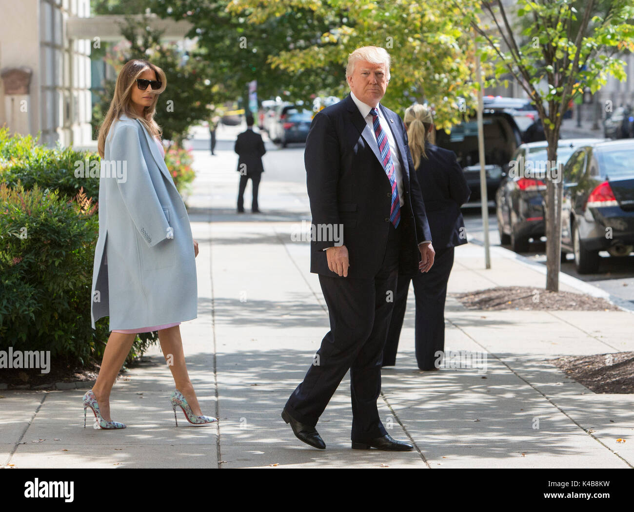 United States President Donald J. Trump and first lady Melania Trump ...