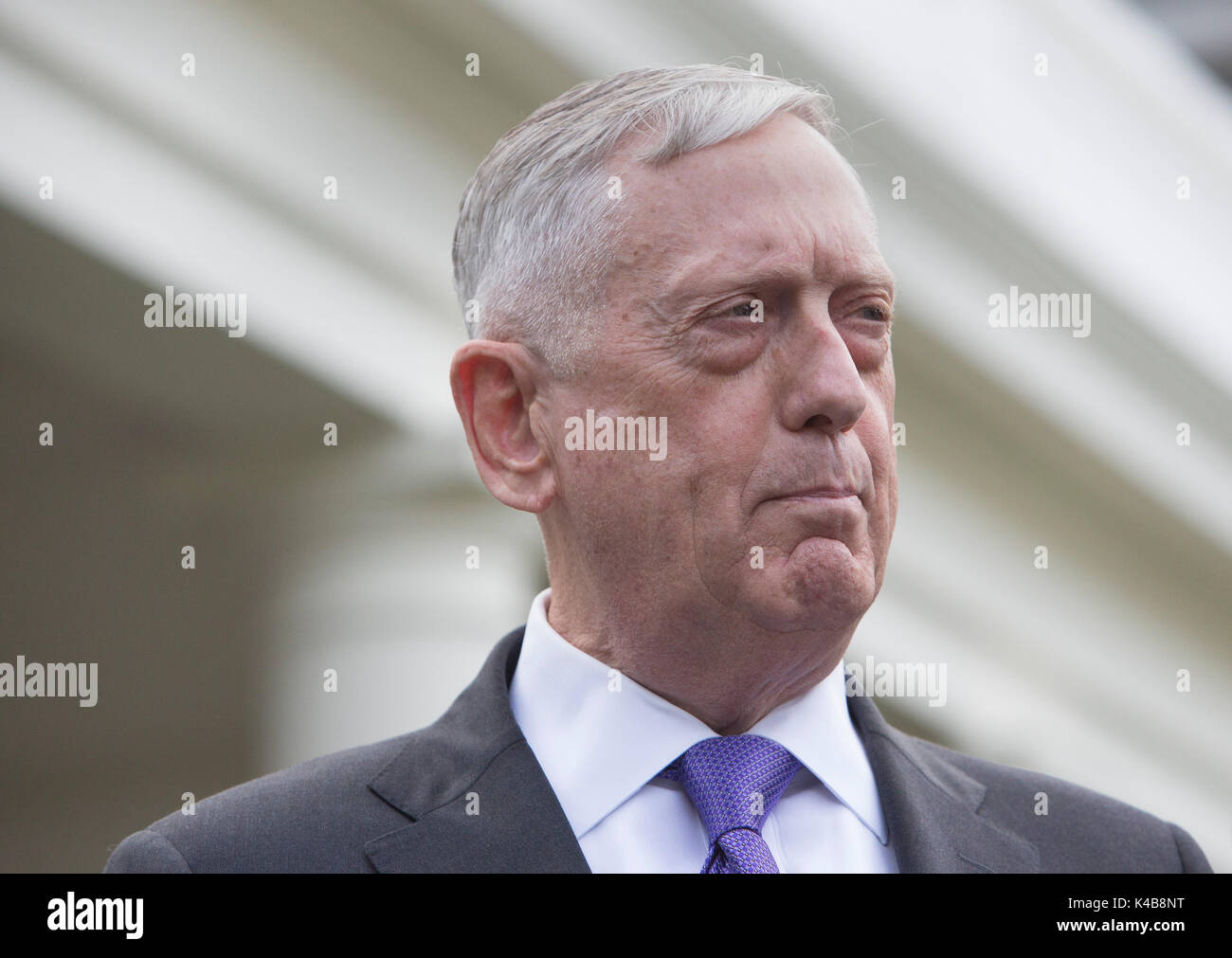 United States Secretary of Defense James Mattis makes a statement on a ...