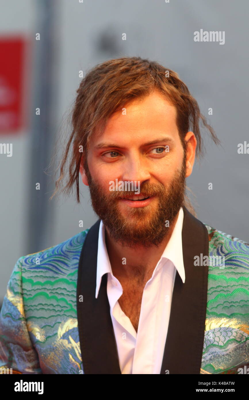 Venice, Italy. 5th Sep, 2017. The Italian actor Alessandro Borghi the ...