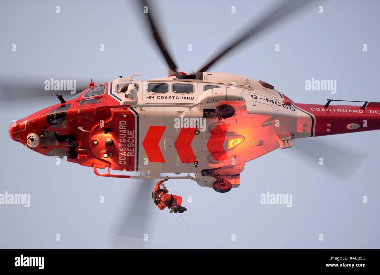 Coastguard helicopter rescues trapped people from Skyline Tower in ...