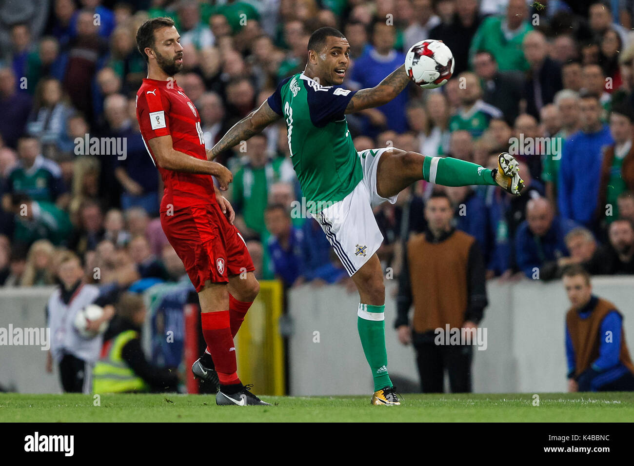 Josh Magennis of Northern Ireland during the FIFA World Cup 2018 ...