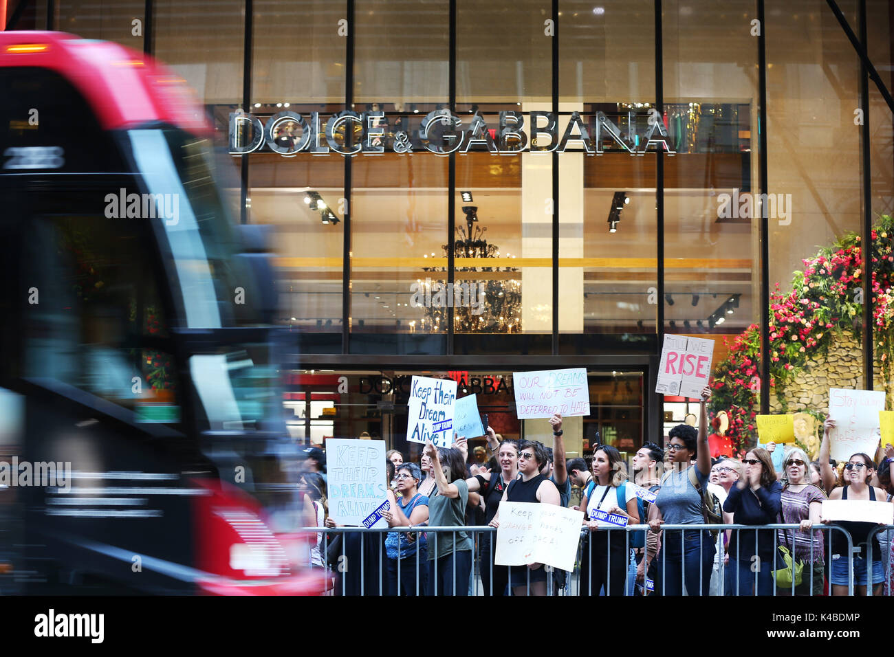 New York City, New York, USA. 4th Sep, 2017. DACA protest participants ...