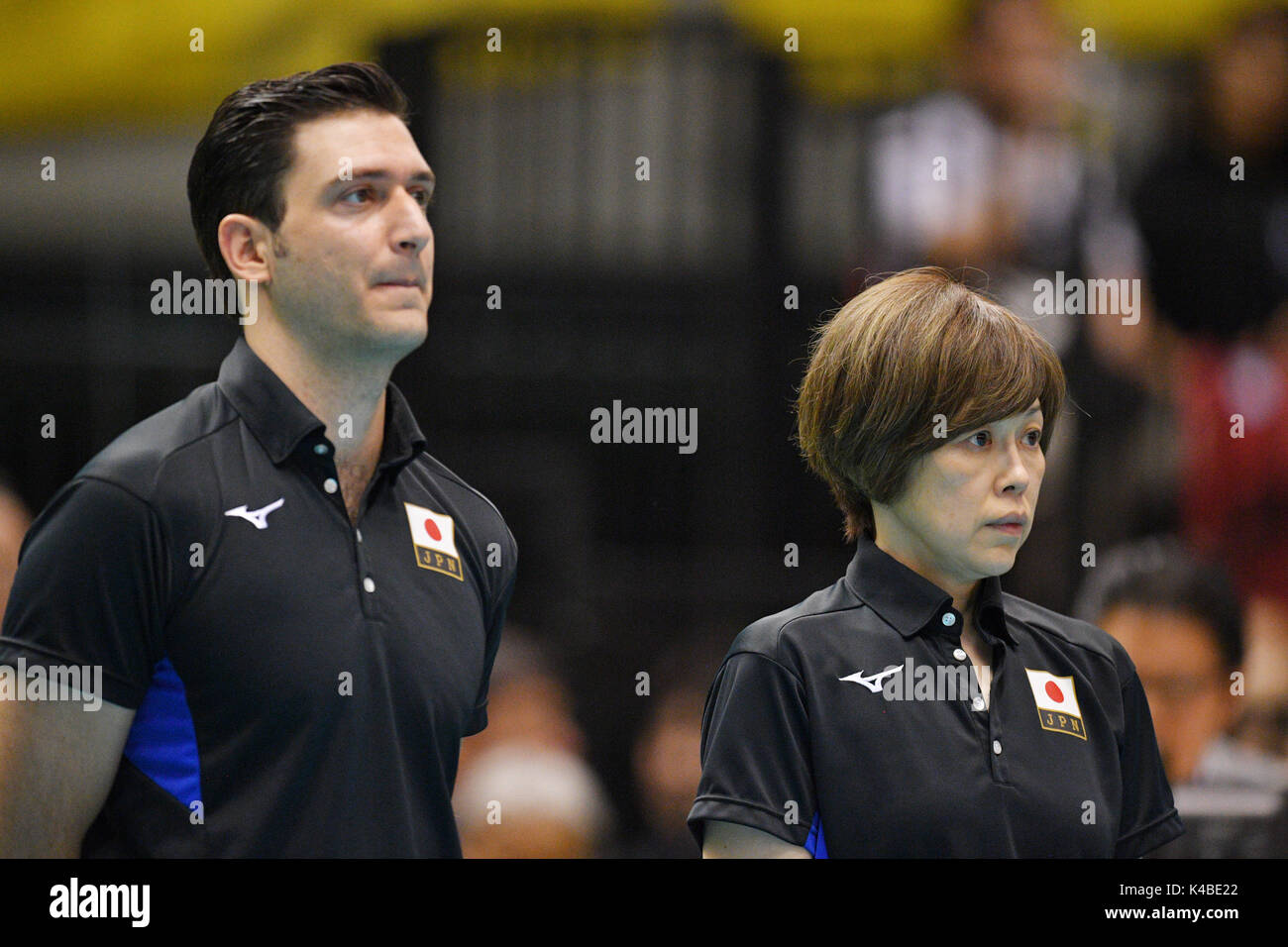 Tokyo, Japan. 5th Sep, 2017. (L-R) Ferhat Akbas, Kumi Nakada (JPN ...