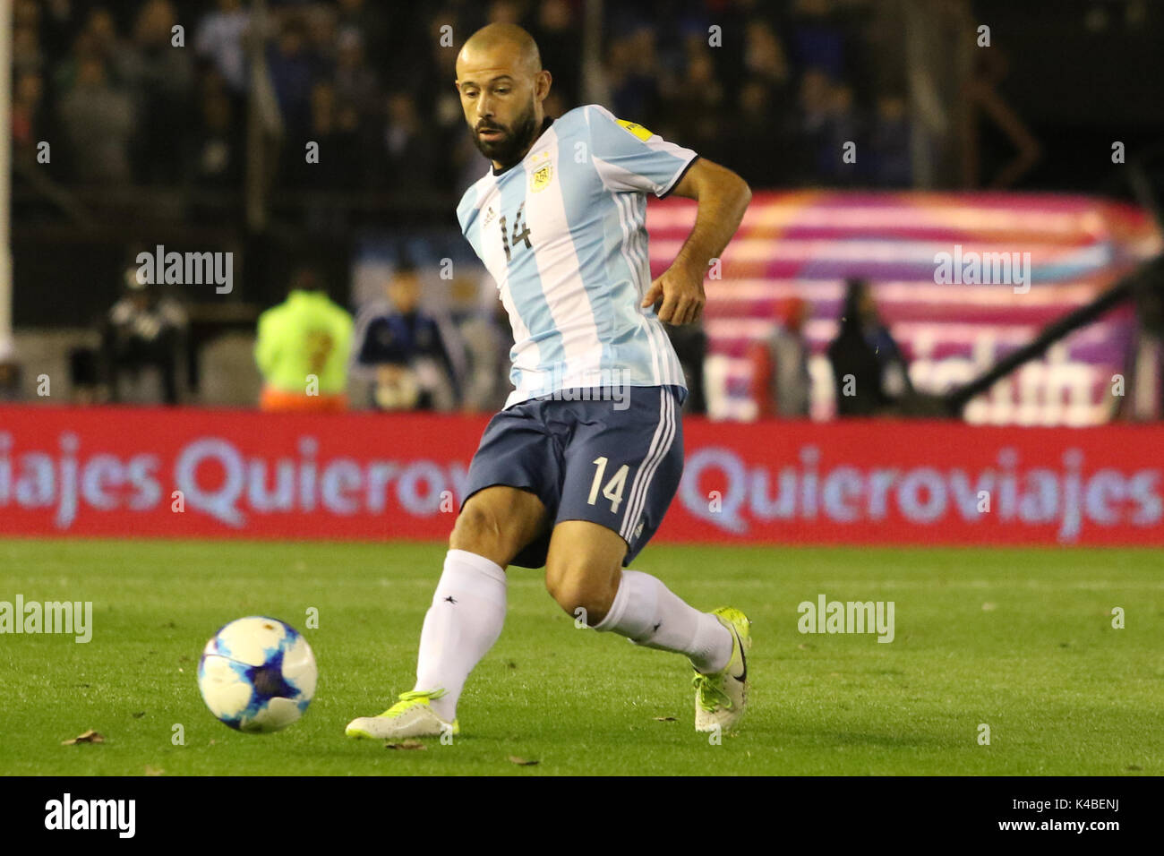 Buenos Aires, Argentina. 5th Sep, 2017. Javier Mascherano of Argentina ...