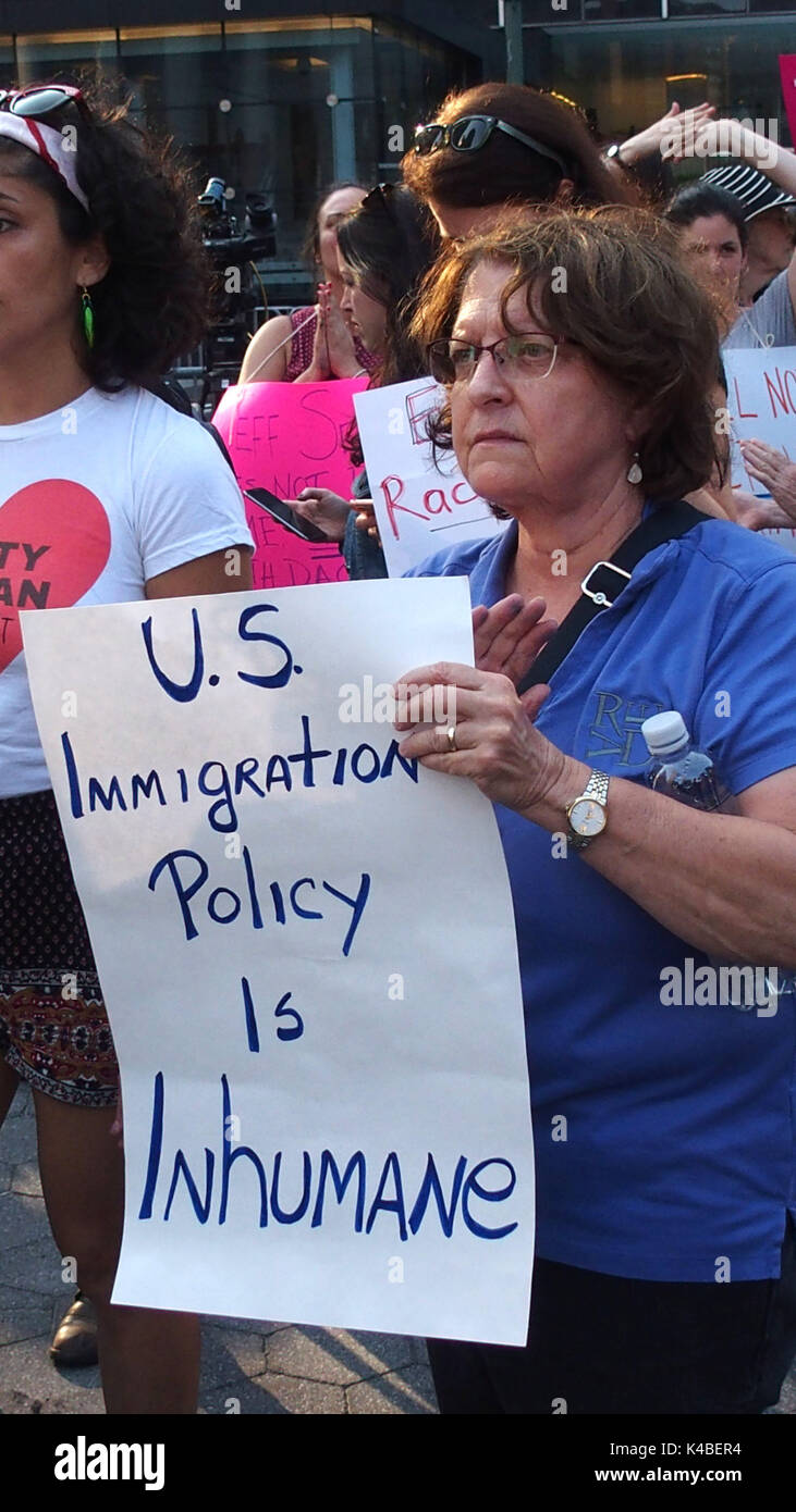 New York, New York, USA. 5th Sep, 2017. DACA Protest in Foley Square ...