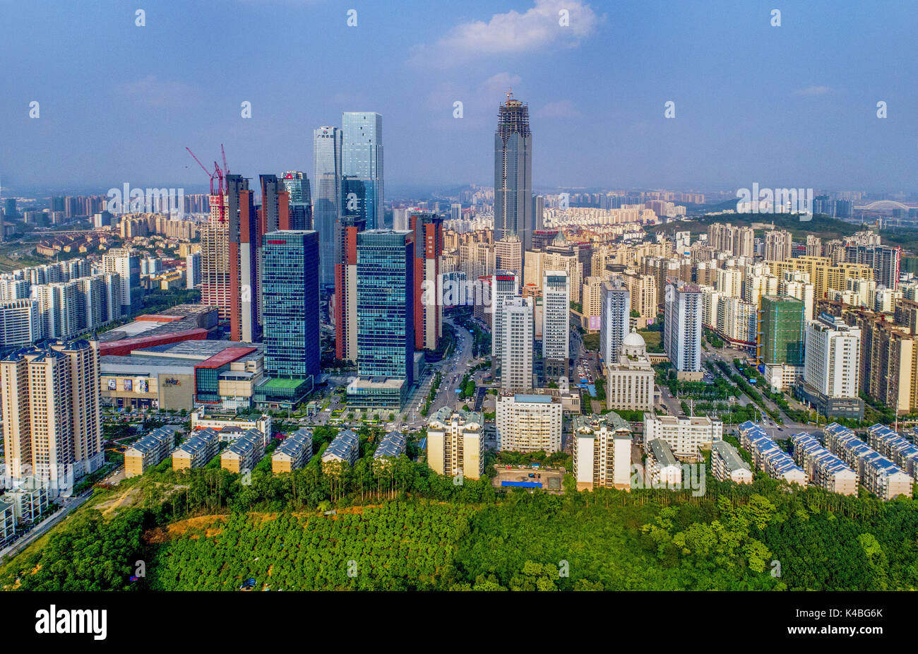 Nanning, China. 4th Sep, 2017. Aerial photography of Nanning, southwest ...