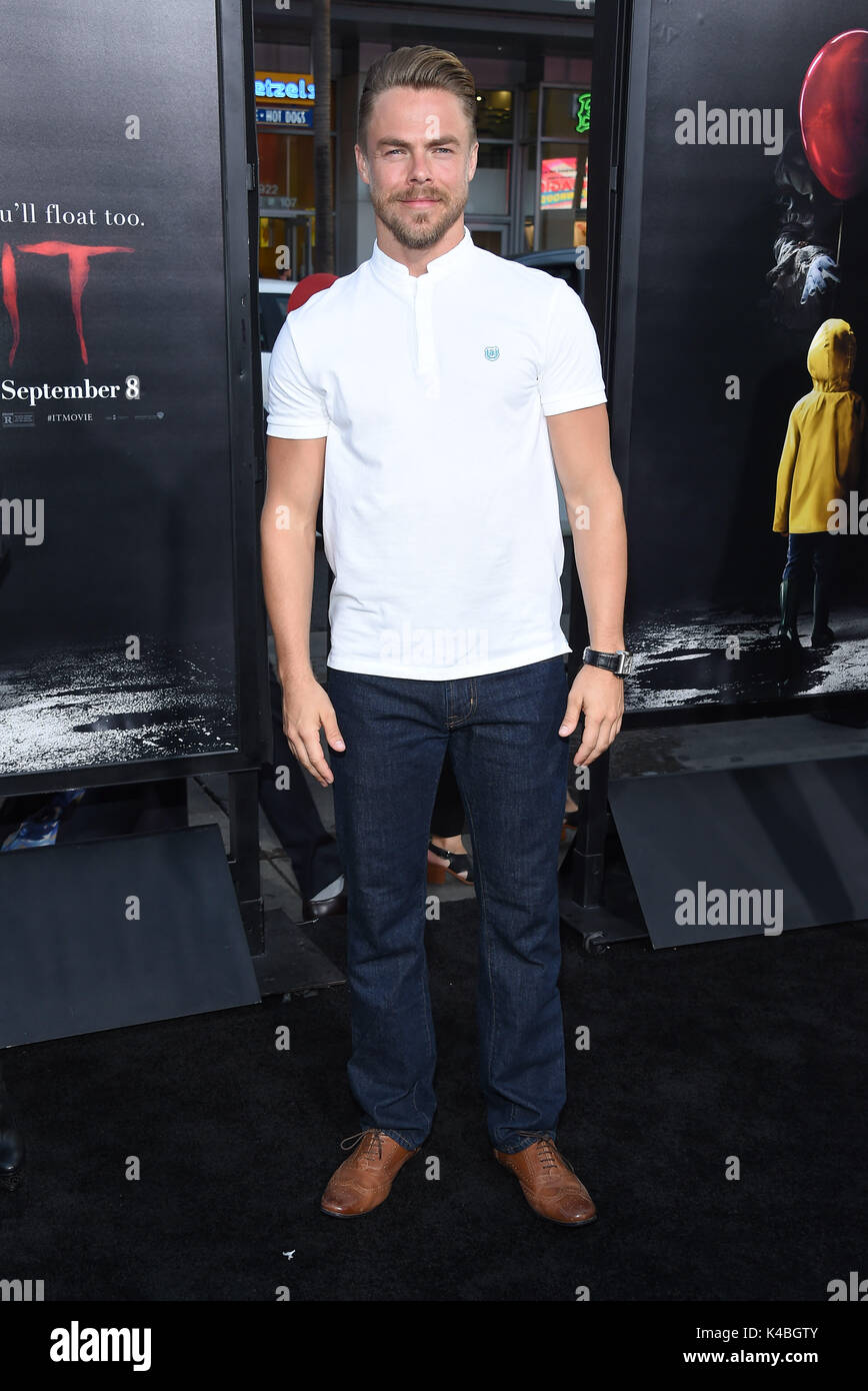 Hollywood, California, USA. 5th Sep, 2017. Derek Hough arrives for the ...