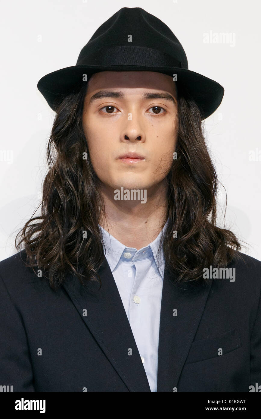Fashion model Louis Kurihara attends a media event for Uniqlo x Ines de ...