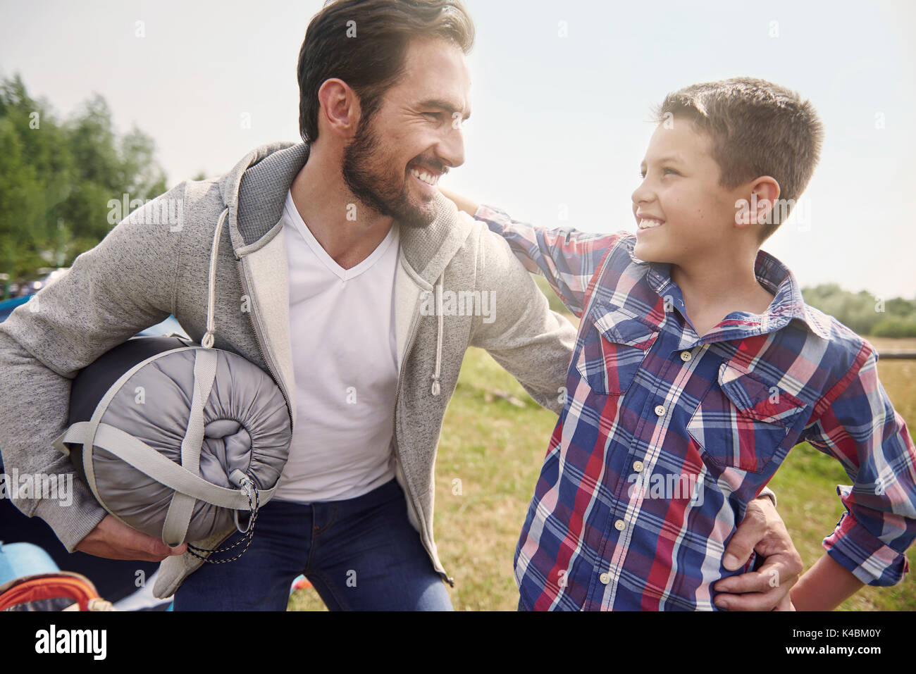 Great adventures with my dad Stock Photo - Alamy