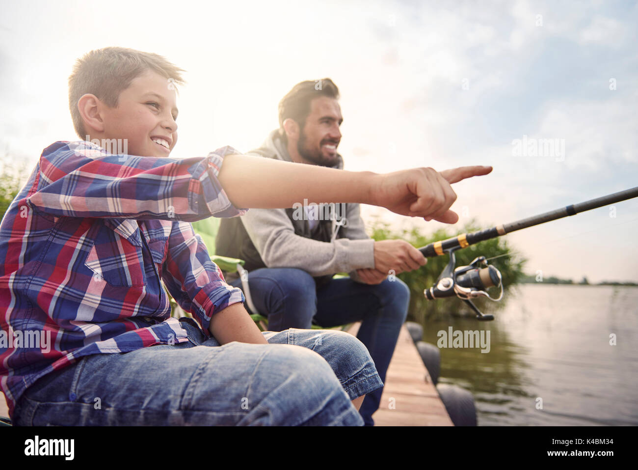 Daddy fishing hi-res stock photography and images - Alamy