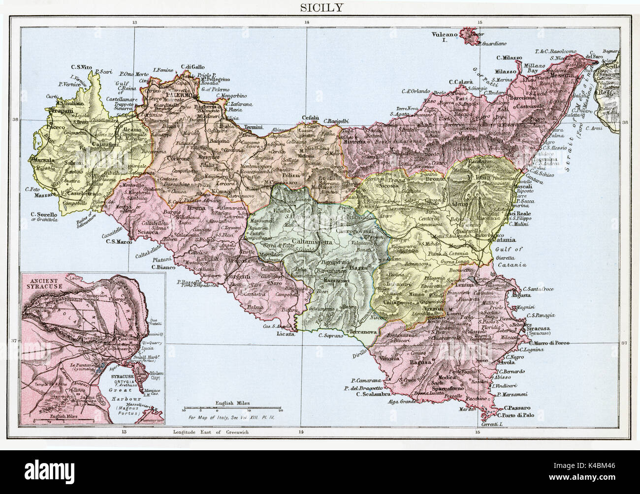 Antique map of sicily hi-res stock photography and images - Alamy