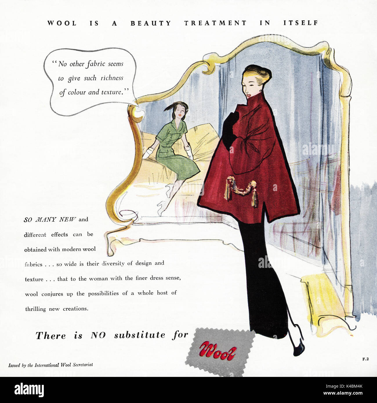 1940s old vintage original advert advertising wool by The International ...