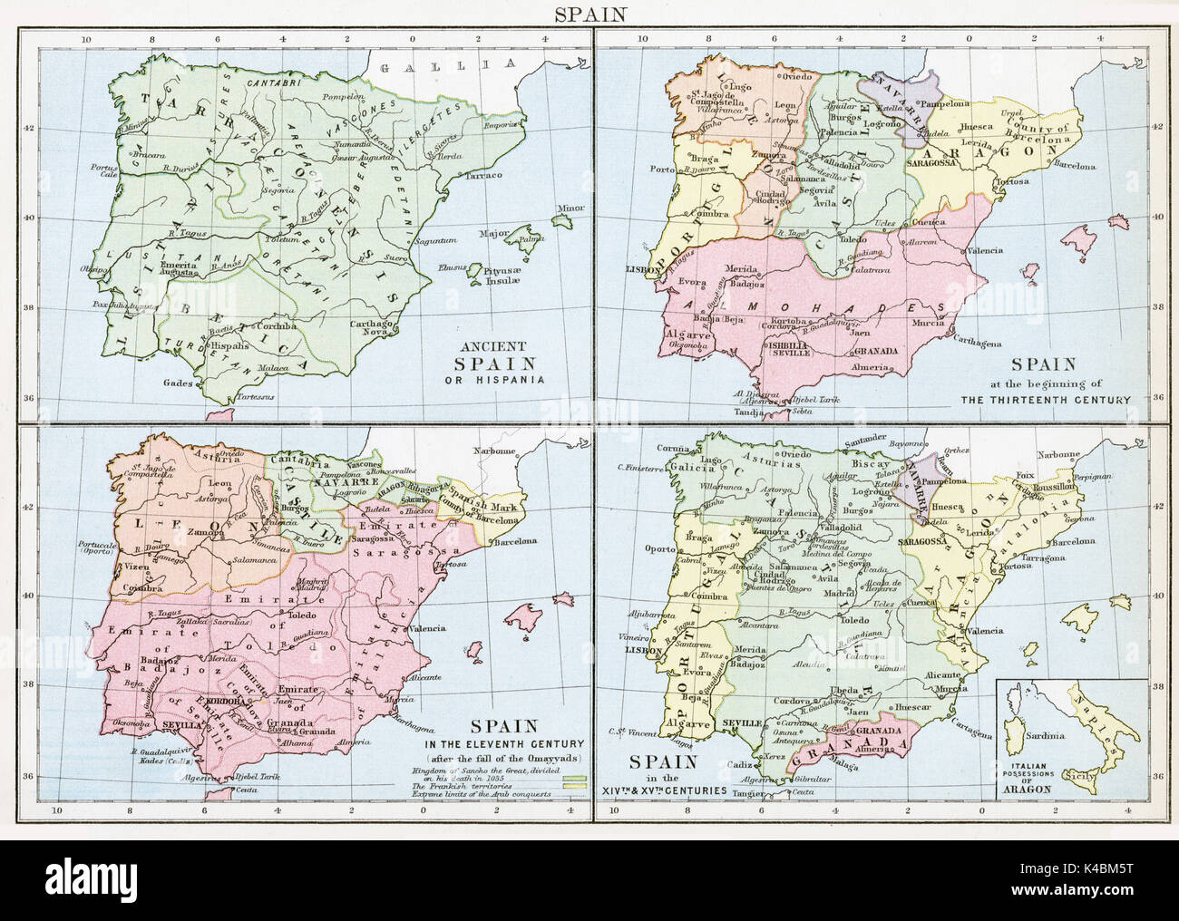 Map Of Spain Antique High Resolution Stock Photography and Images - Alamy