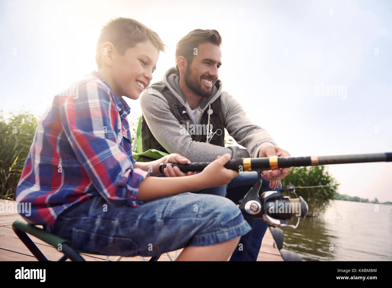 Fishing by the lake is our common passion Stock Photo - Alamy