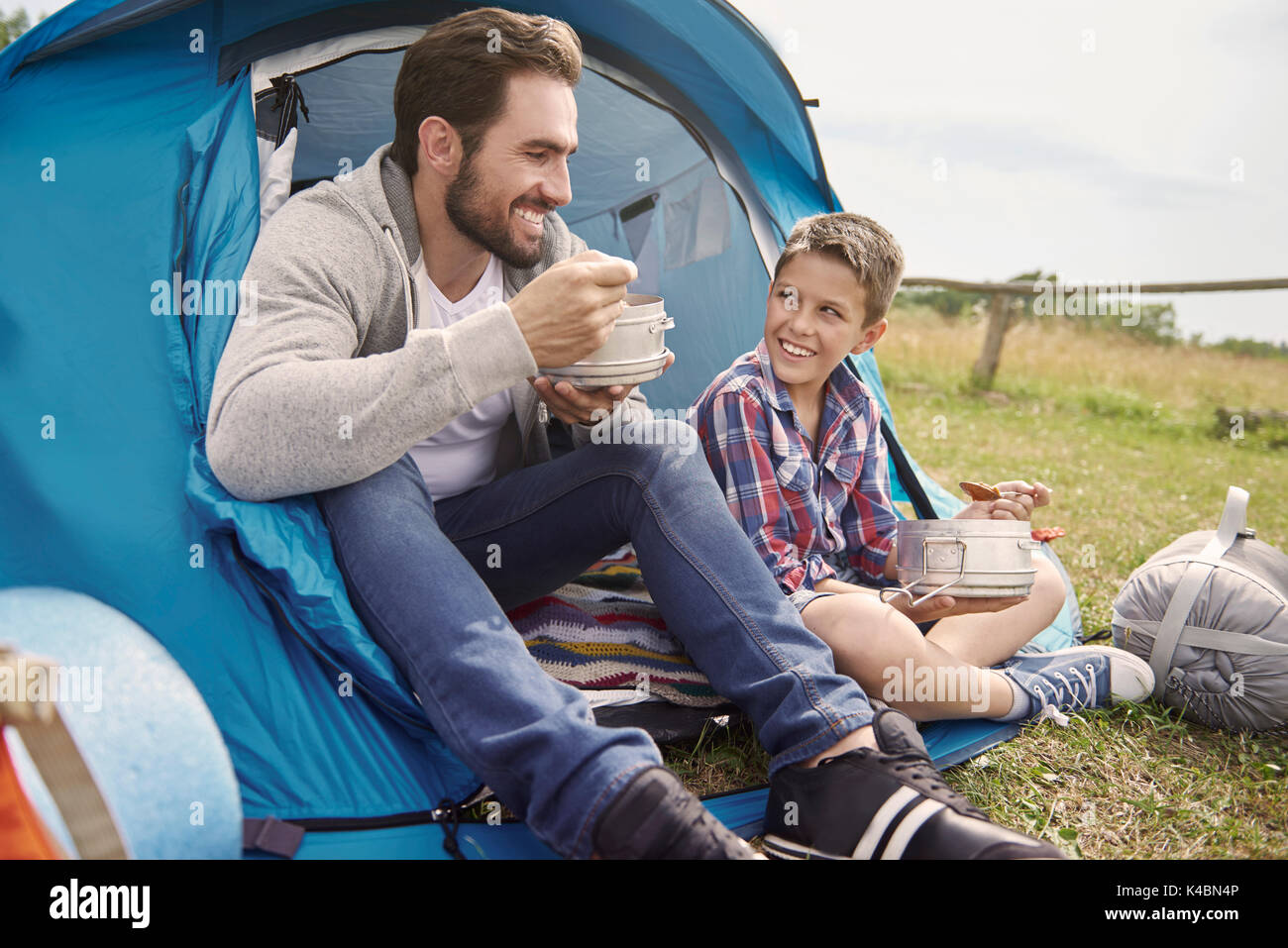 My father can cook very well Stock Photo - Alamy